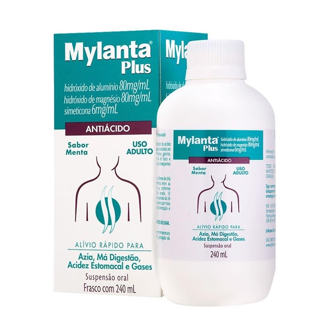 Mylanta Plus Sabor Menta 240ml Na Drogaria Primus