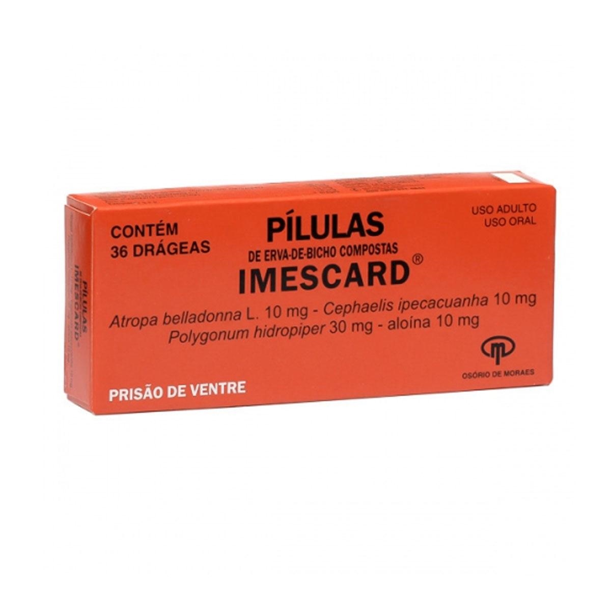 Compre Pílulas Imescard Com 36 Drágeas