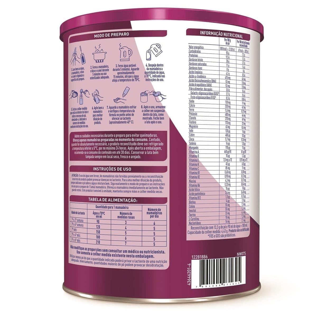 Fórmula Infantil NAN Comfor 1 Nestlé 0 a 6 meses 800g Na Drogaria Primus