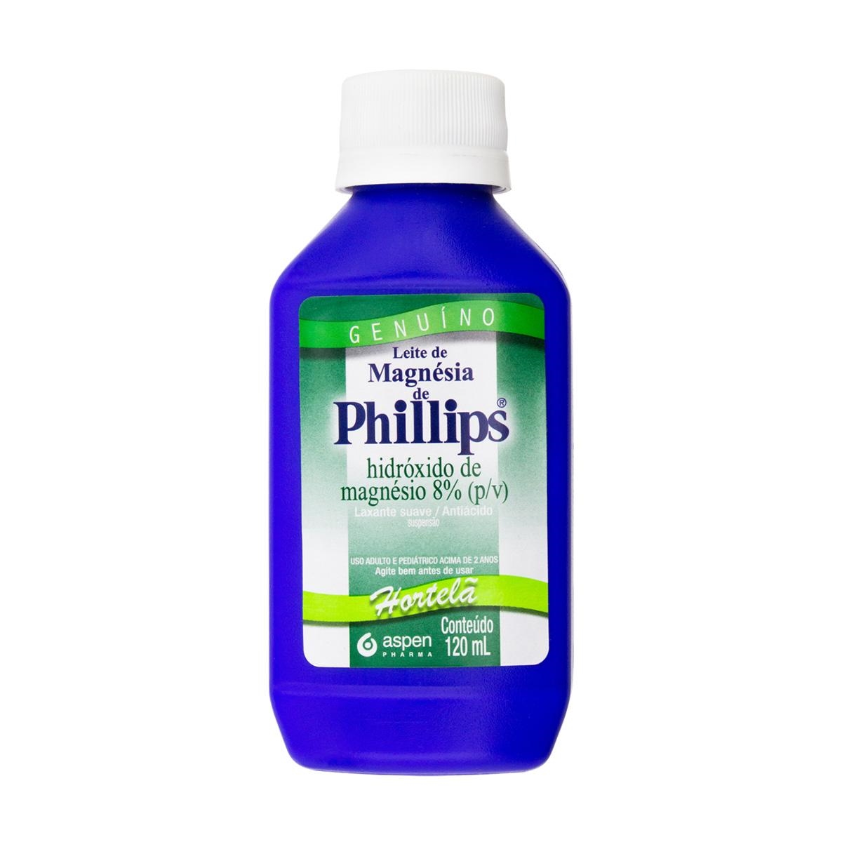Leite de Magnésia Phillips Hortelã 120ml Na Drogaria Primus