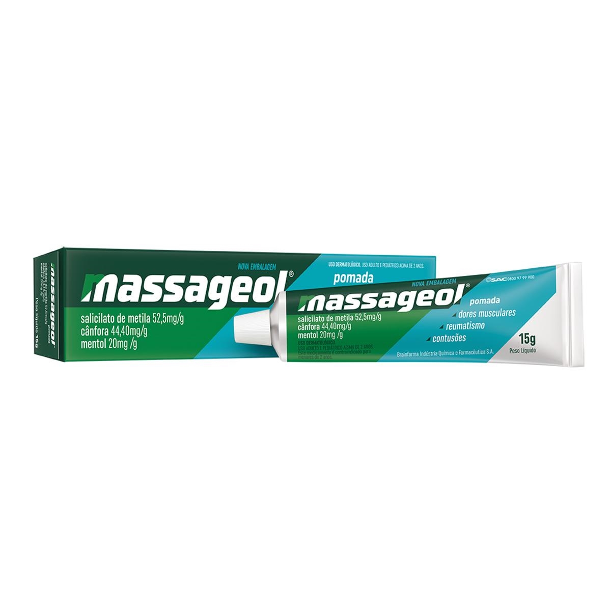 Massageol Pomada 15g Na Drogaria Primus