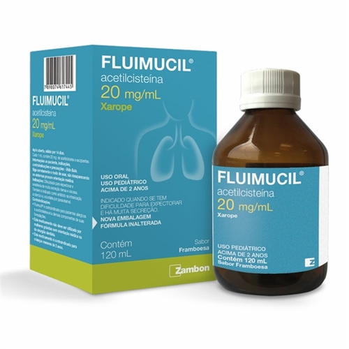 Fluimucil 20mg/ml Xarope Pediátrico 120ml Na Drogaria Primus