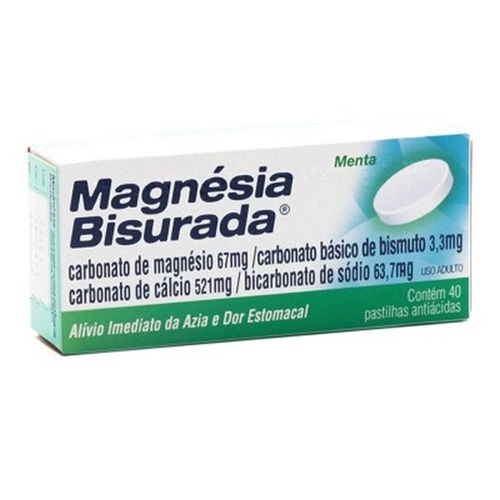 Compre Magnésia Bisurada 40 Pastilhas
