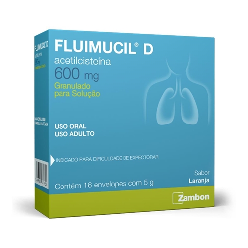 Fluimucil D 600mg 16 Envelopes Na Drogaria Primus