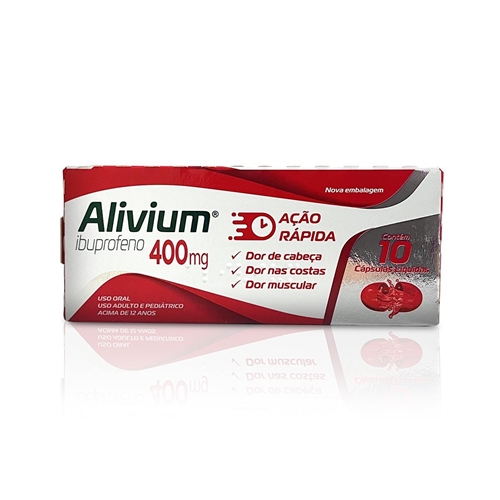 Alivium 400mg 10 Cápsulas Líquidas Na Drogaria Primus