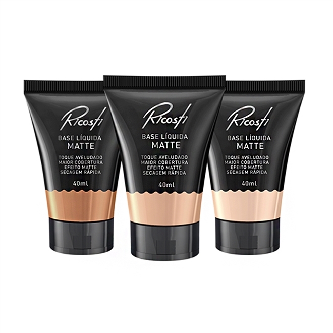 BASE LIQUIDA MATTE COR BEGE CLARA - RICOSTI