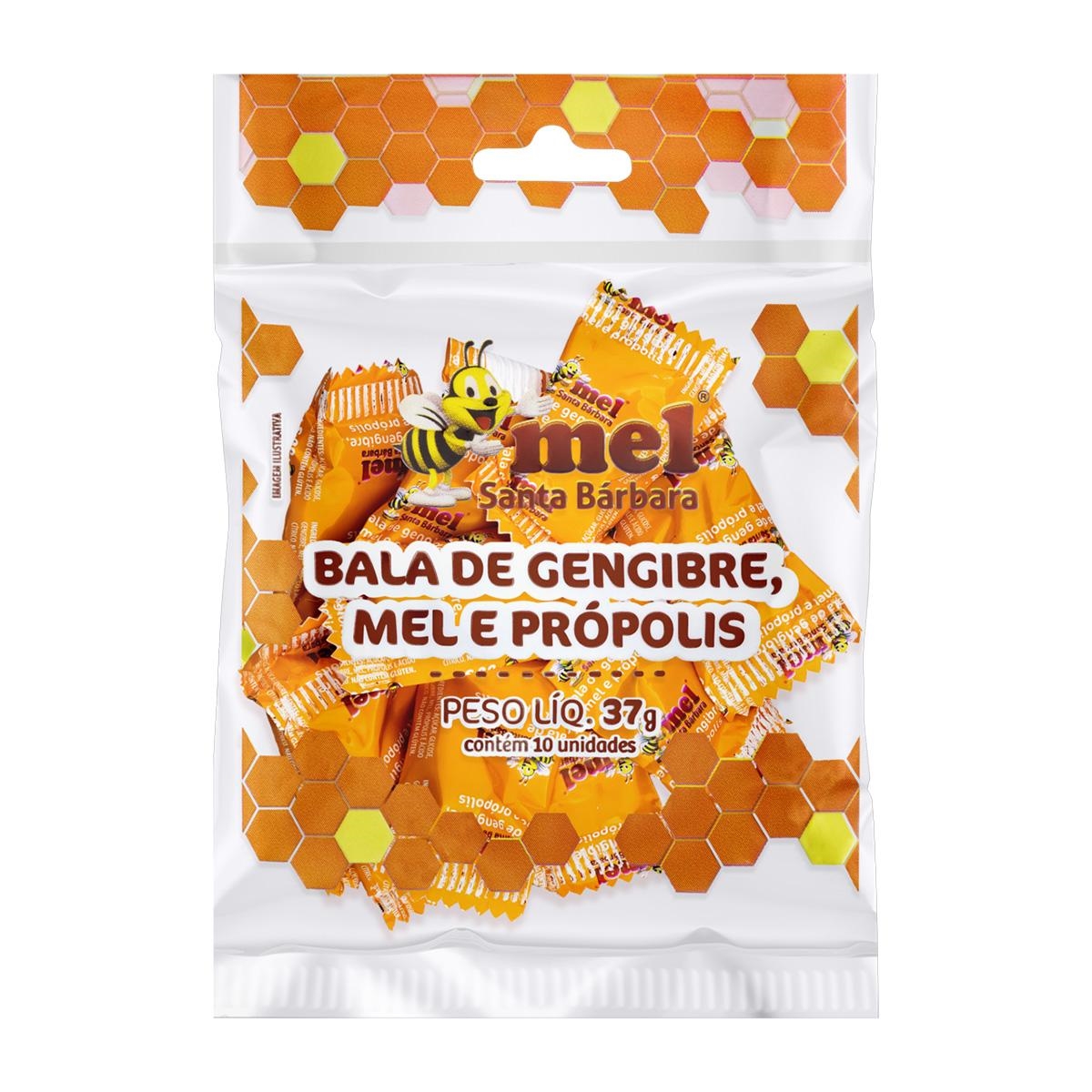 Compre Bala De Gengibre, Própolis E Mel Santa Barbara