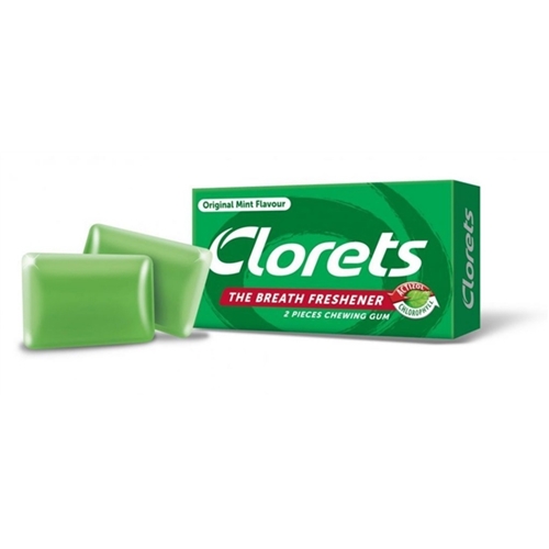 CHICLETE CLORETS MENTA E HORTELÃ
