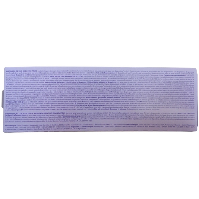 Teste De Gravidez Baby Sure Prime