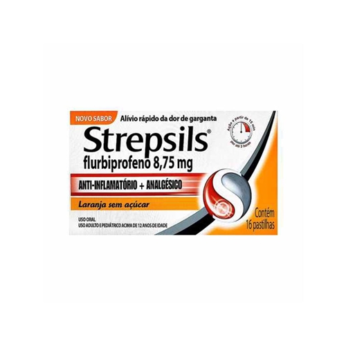 Pastilhas Strepsils Sabor Laranja Sem Açúcar 16 Unidades Na Drogaria Primus