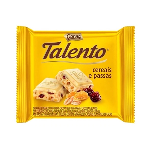 Compre Chocolate Talento Cereais E Passas - 90gr
