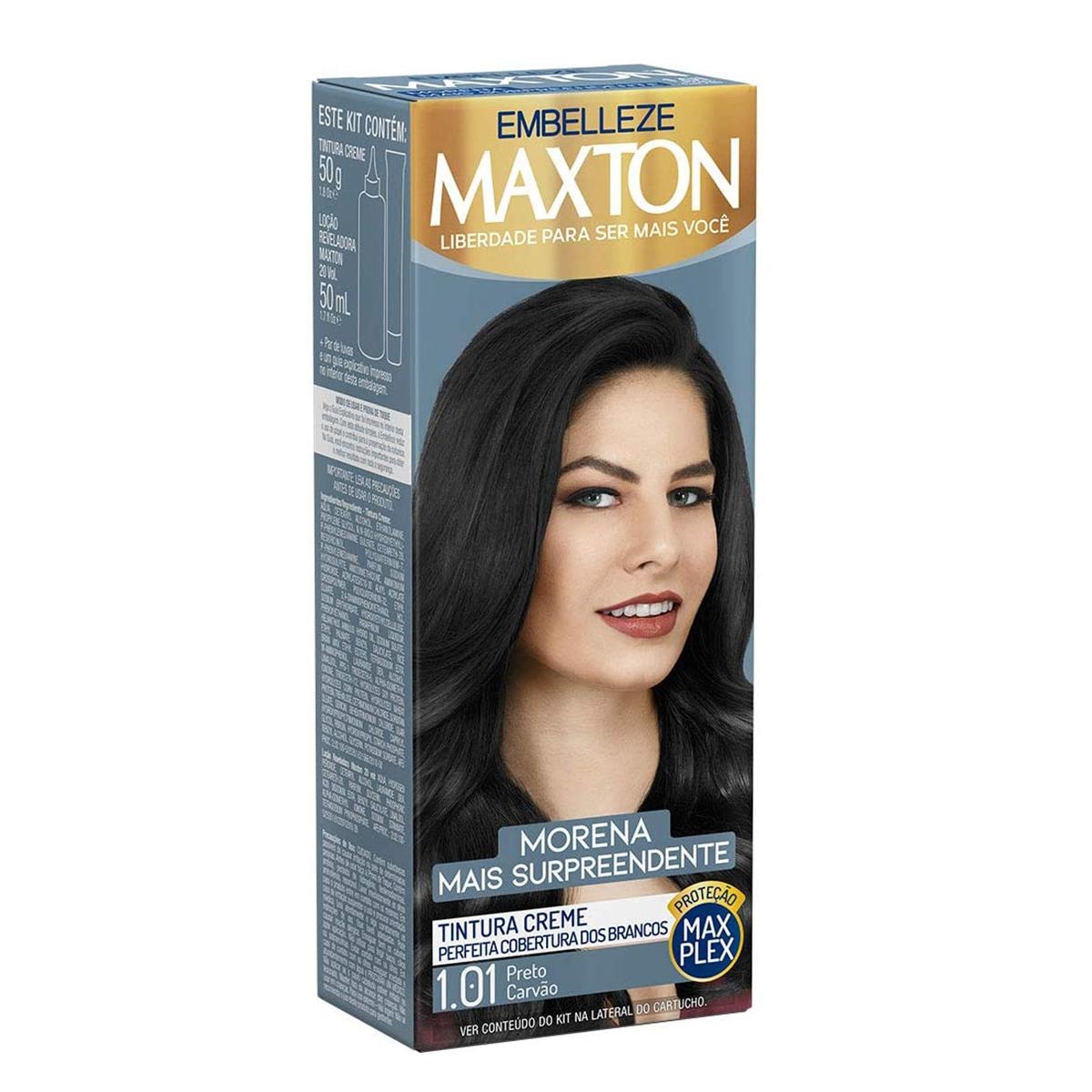 Compre Tintura Maxton Preto Carvão Cor 1.01