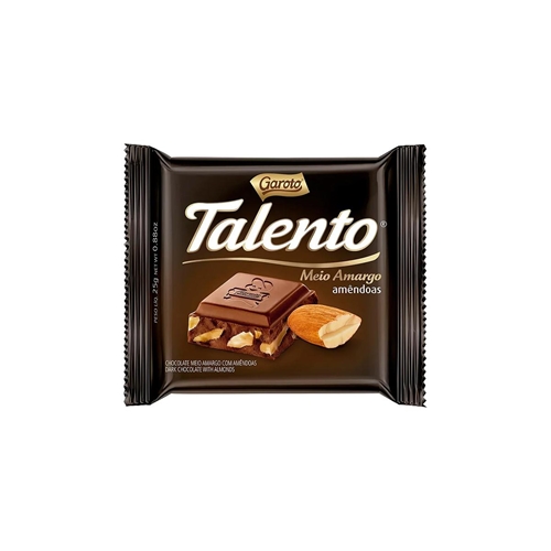 Compre Bombom Talento Chocolate Meio Amargo Com Amêndoas - 25 Gramas