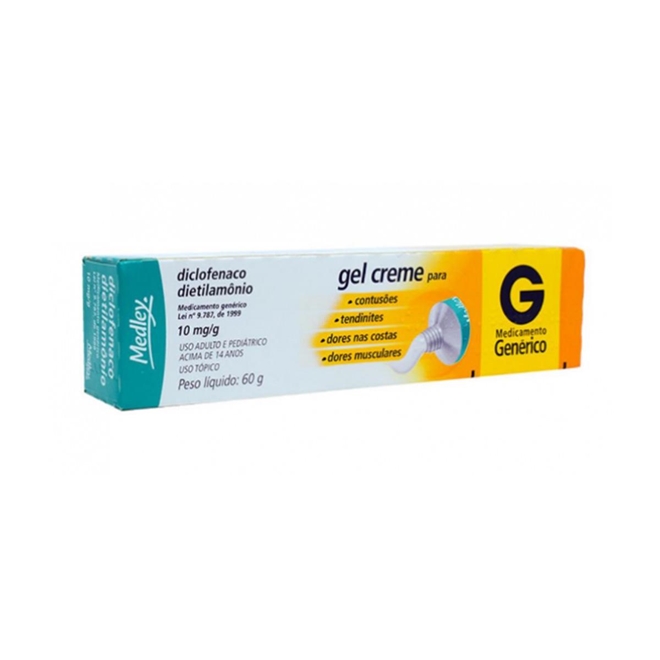 Compre Diclofenaco Dietilamônio Gel Creme 60 Gramas Medley