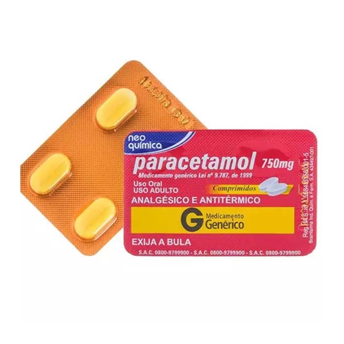 Compre Paracetamol 750mg Neoquimica Genérico Com 4 Comprimidos