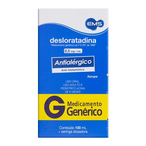Compre Desloratadina 0,5mg/ml Xarope 100ml Ems Genérico