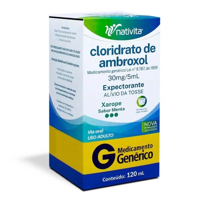 Compre Ambroxol Xarope Adulto Nativita Genérico Com 120ml