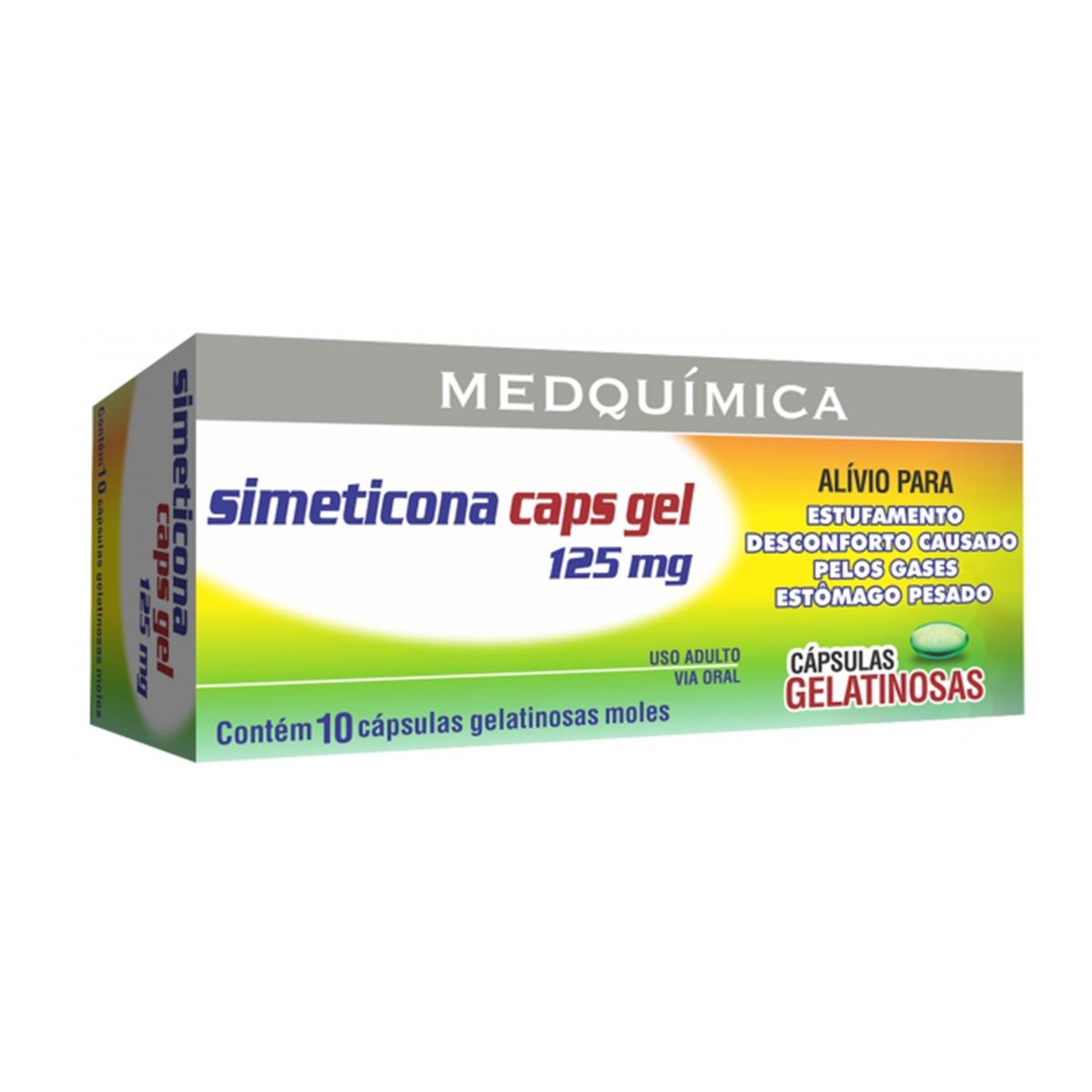 Compre Simeticona 125mg Medquímica Genérico Com 10 Cápsulas