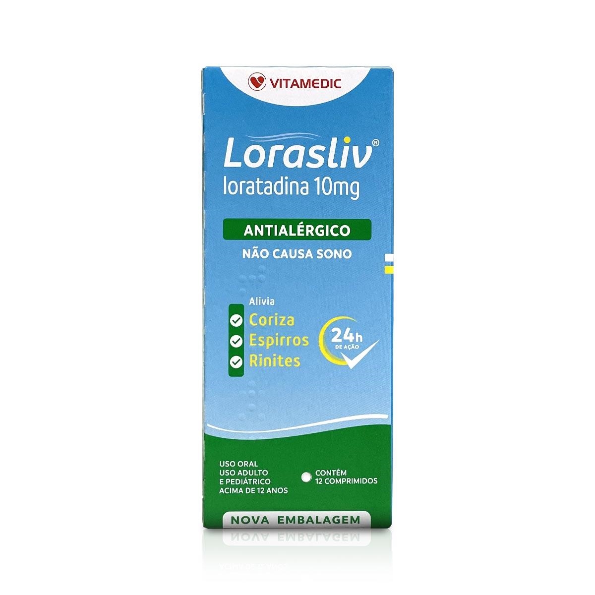 Lorasliv 10mg 12 Comprimidos Na Drogaria Primus