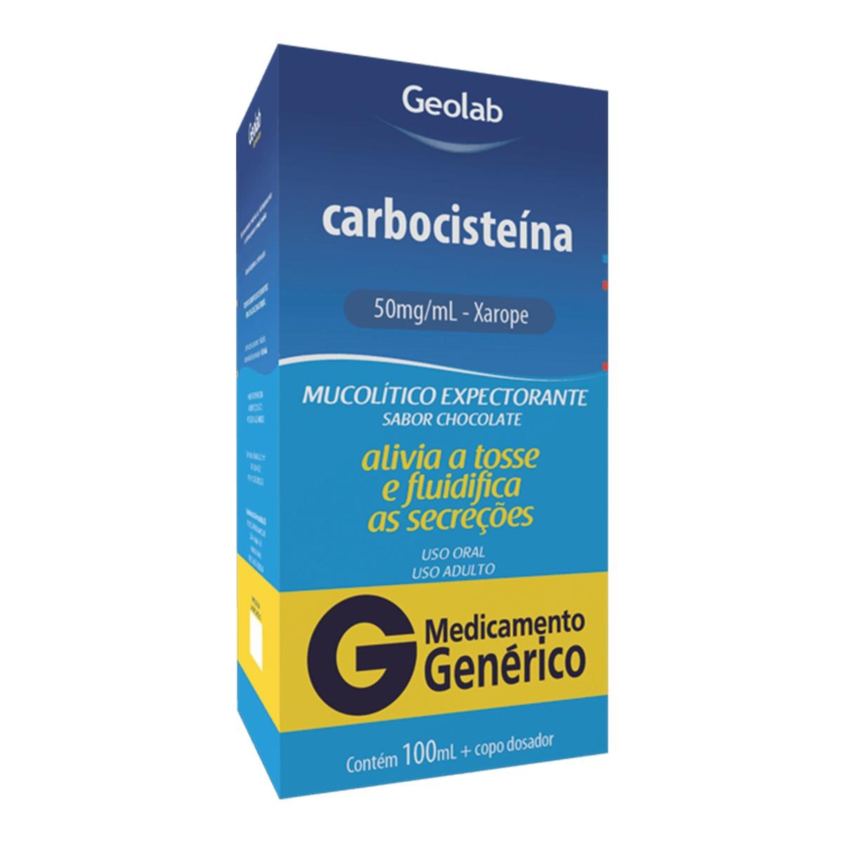 Compre Carbocisteina Xarope Adulto Geolab Genérico Com 100ml