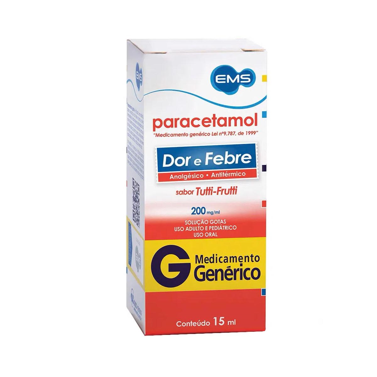 Compre Paracetamol 200mg/ml Gotas Ems Genérico Com 15ml