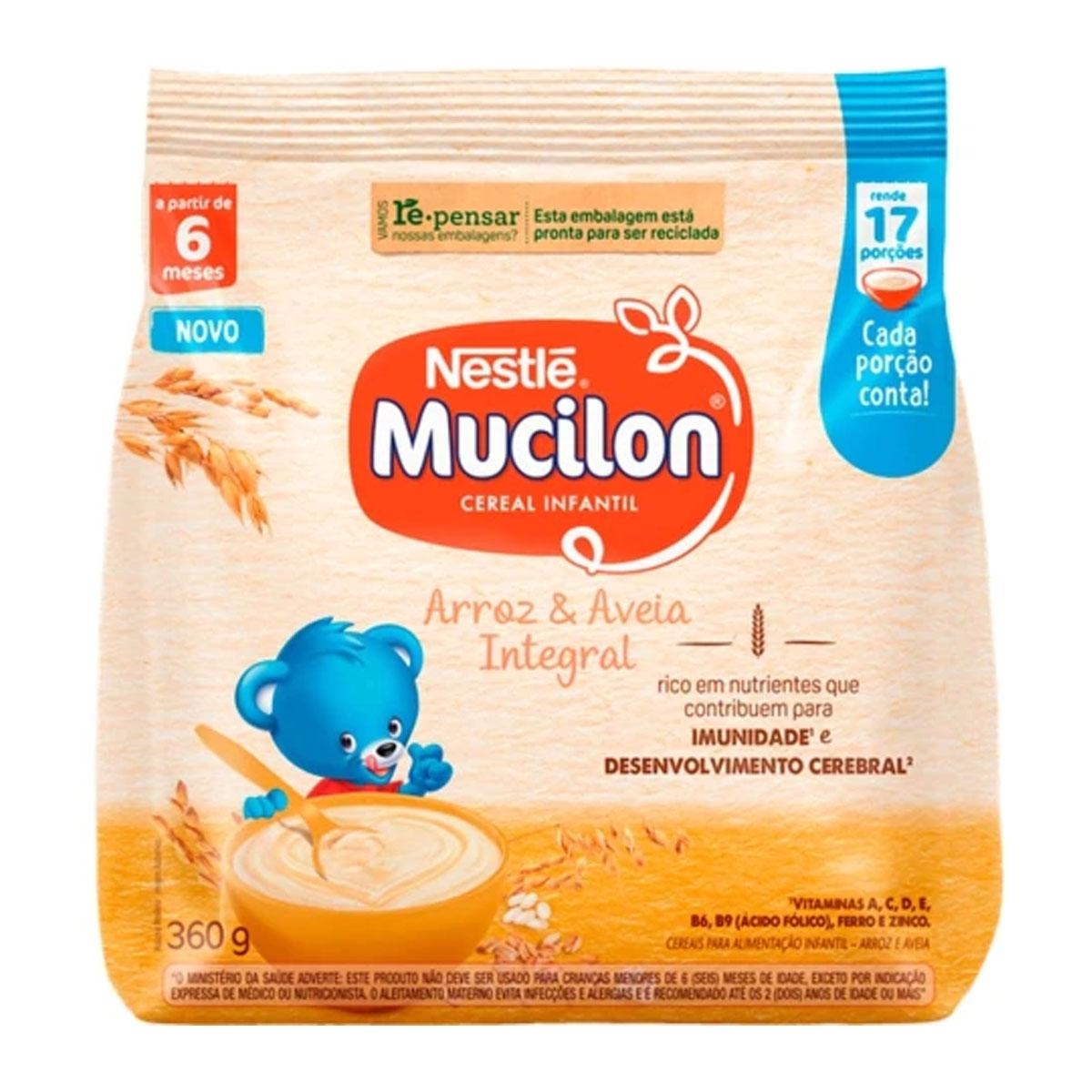 Mucilon Arroz e Aveia Sachê 360g Na Drogaria Primus