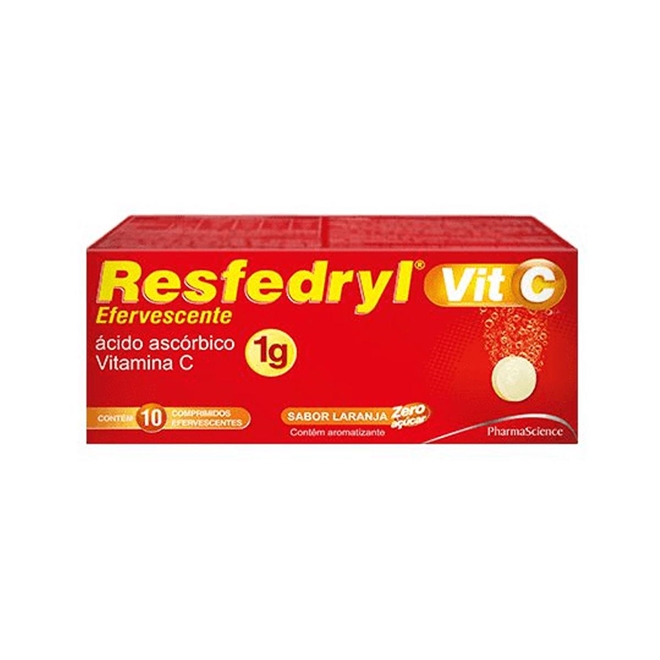 Compre Resfedryl Vitamina C 1g Com 10 Comprimidos Efervecentes