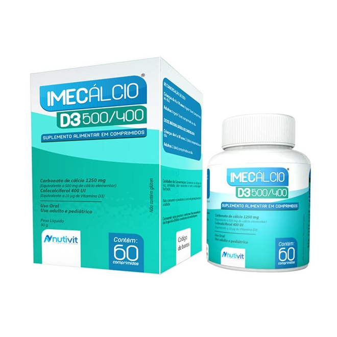 Imecalcio D3 500mg + 400ui 60 Comprimidos Na Drogaria Primus