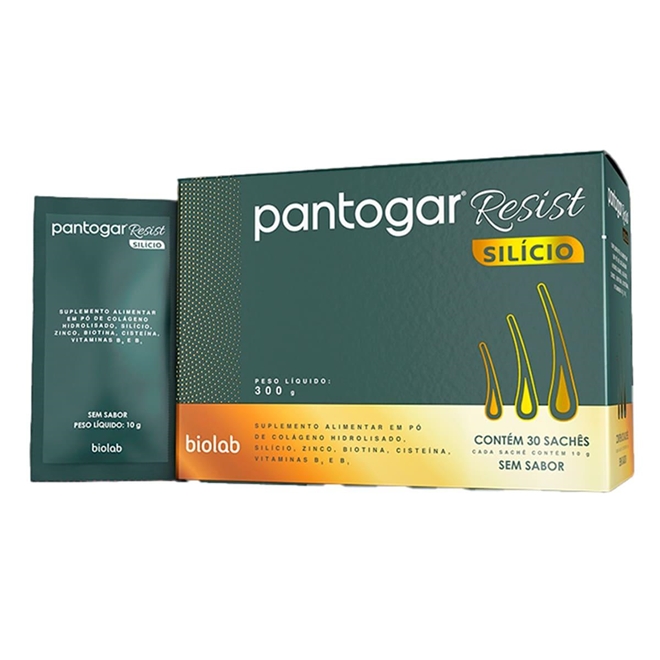 Pantogar Sílico 30 Sachês Biolab Na Drogaria Primus