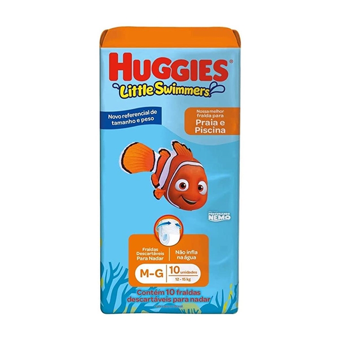 Compre Fralda Huggies Little Swimmers Praia E Piscina M-g 10 Unidades