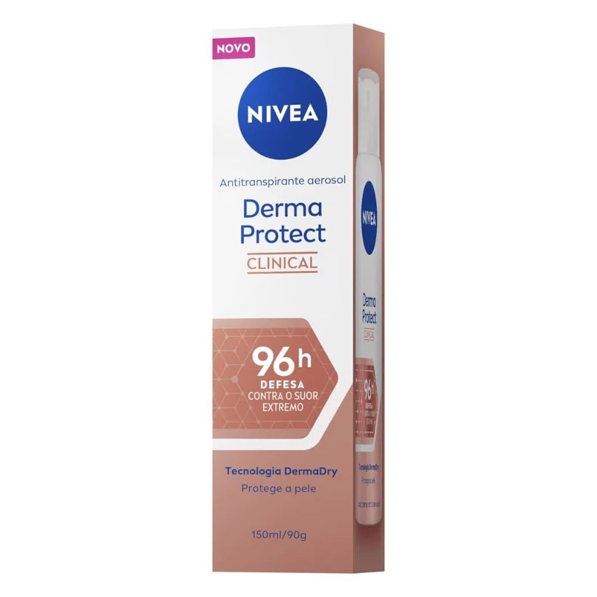 Desodorante Nivea Clinical Derma Protect Feminino Aerosol Antitranspirante 150ml Na Drogaria Primus