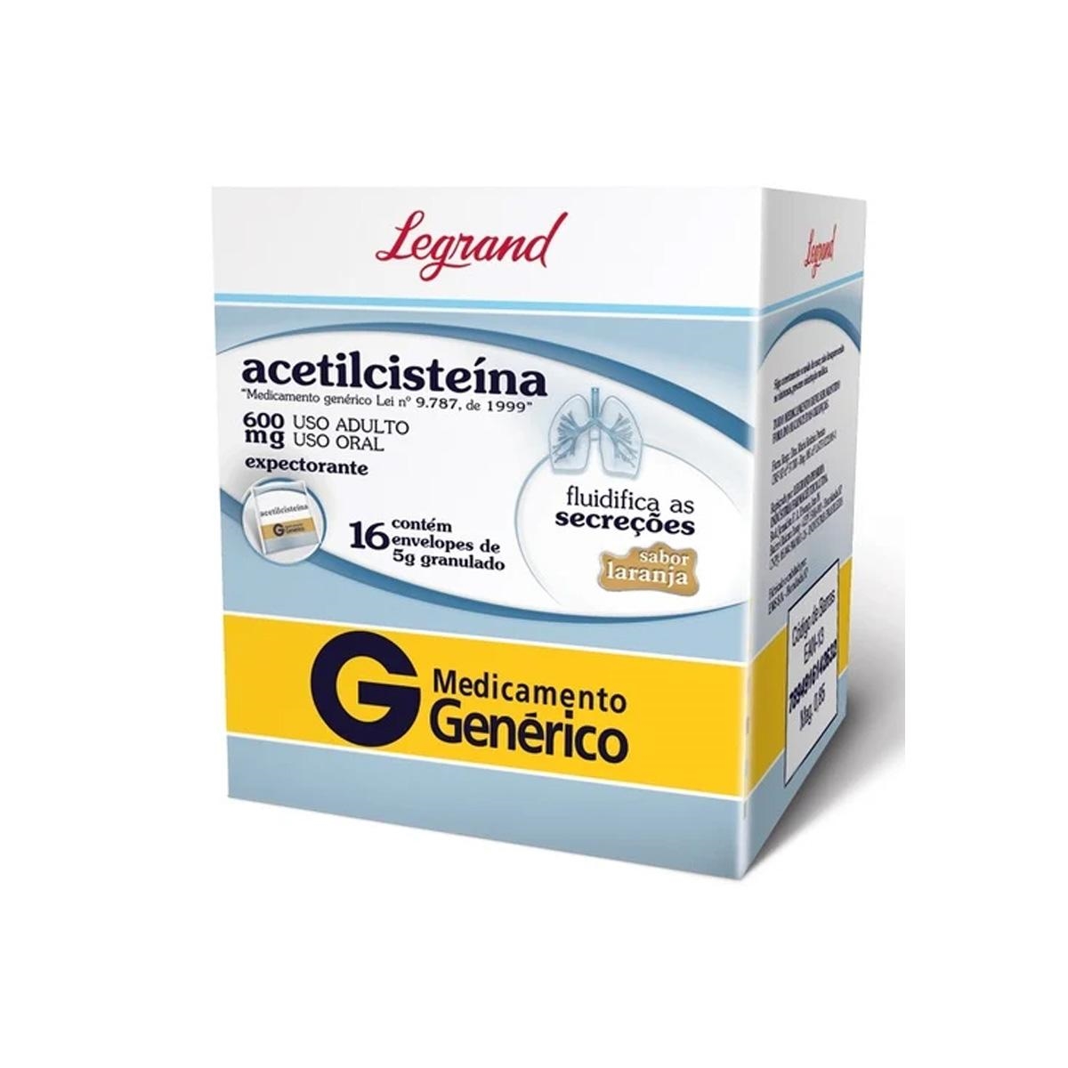 Compre Acetilcisteína 600mg Legrand Genérico Com 16 Envelopes