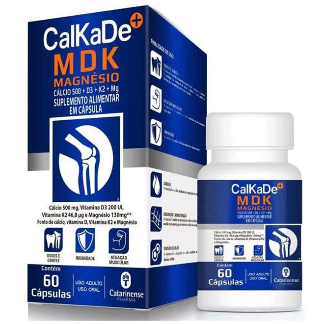 CalKaDe Mdk Magnésio 60 Cápsulas Catarinense Pharma Na Drogaria Primus
