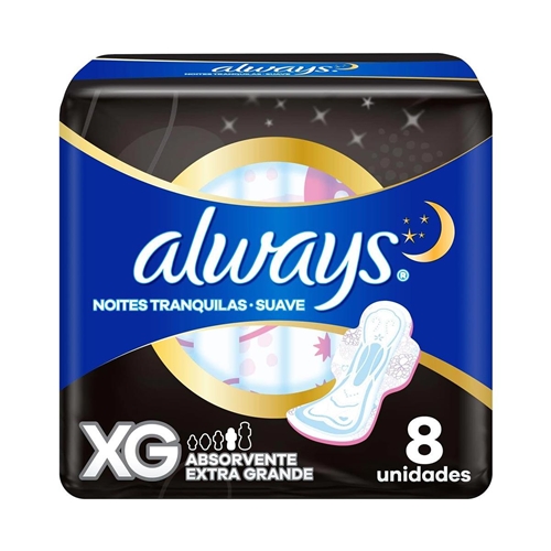 Absorvente Always Xg Suave Com Abas 8 Unidades Na Drogaria Primus