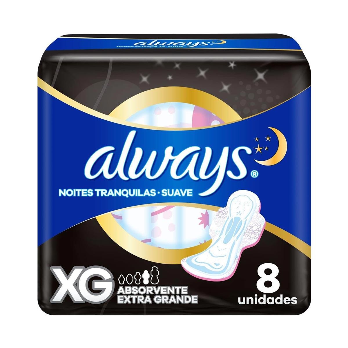 Absorvente Always Xg Suave Com Abas 8 Unidades Na Drogaria Primus