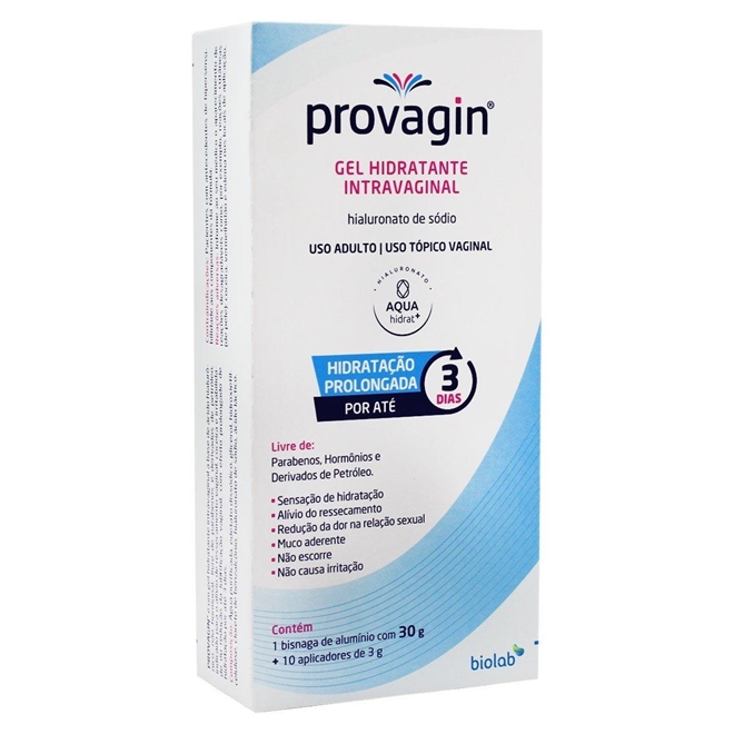 Provagin Gel Hidratante Intravaginal 30g 10 Aplicadores Na Drogaria Primus