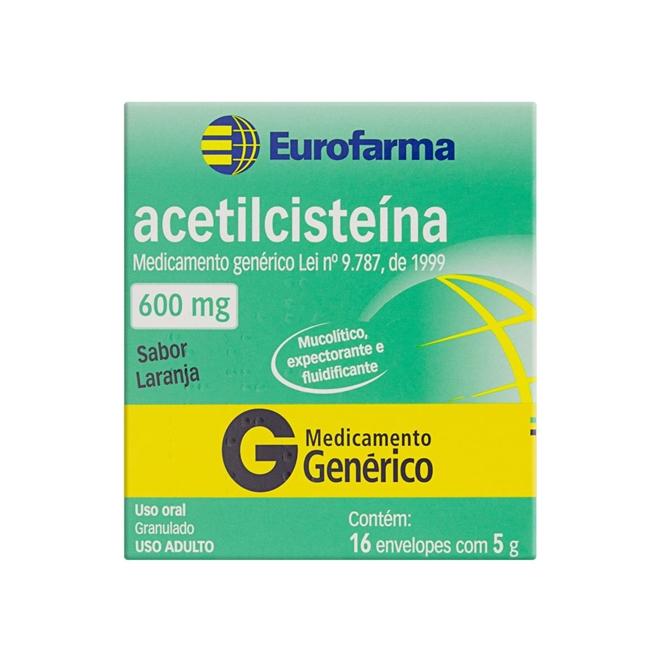 Compre Acetilcisteína 600mg 16Env Eurofarma: Suplemento para saúde ...