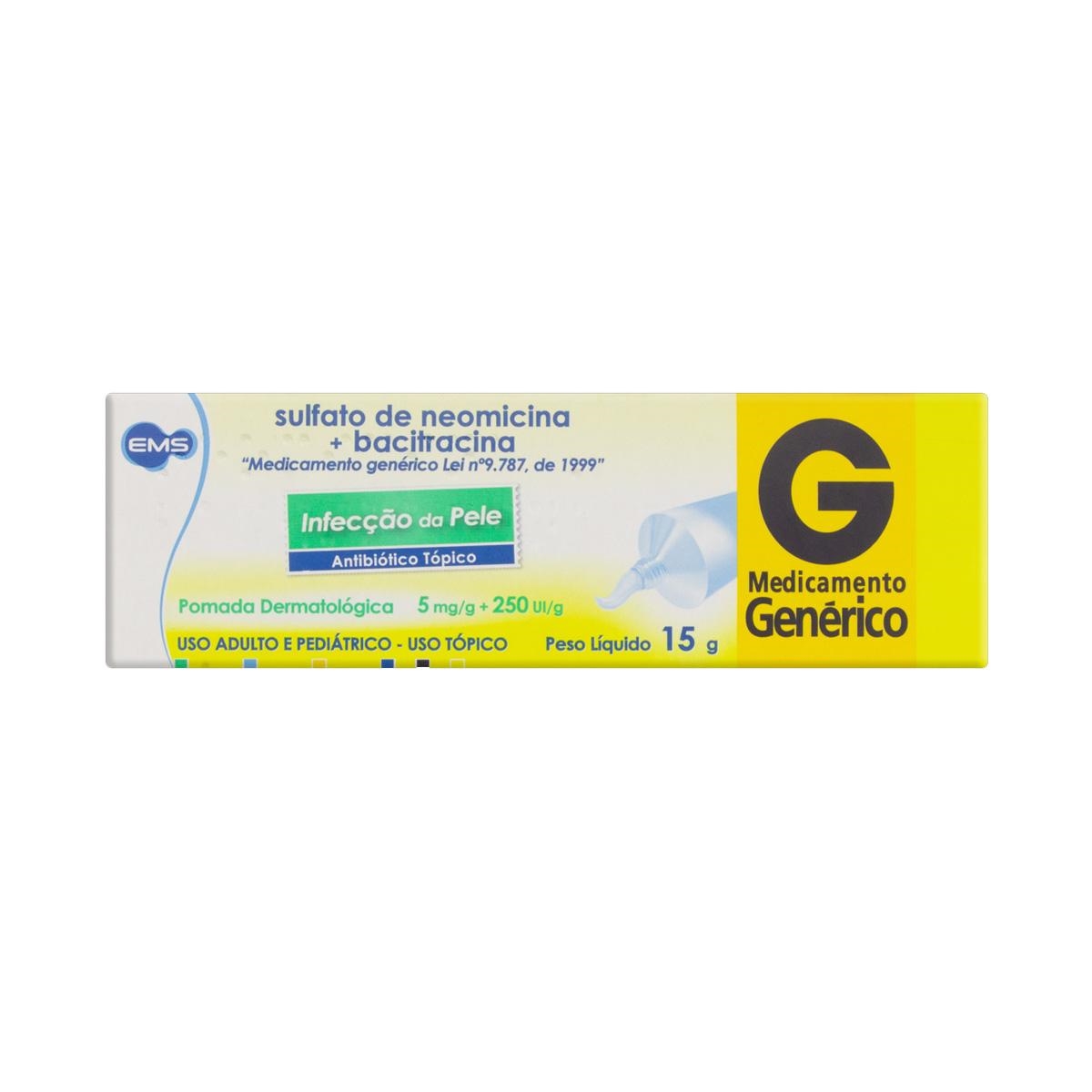 Compre Sulfato de Neomicina + Bacitracina Pomada 15g Ems Genérico