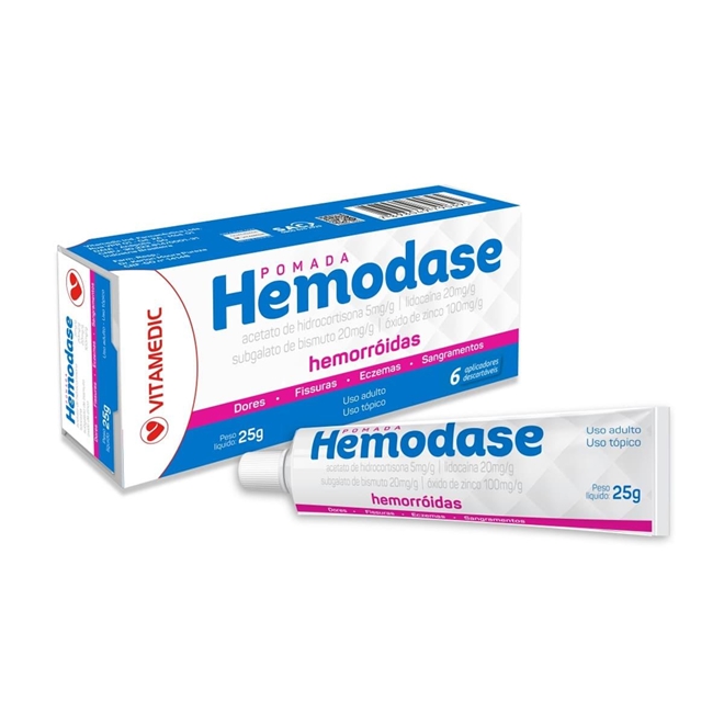 Compre Hemodase Pomada 25g + 6 Aplicadores