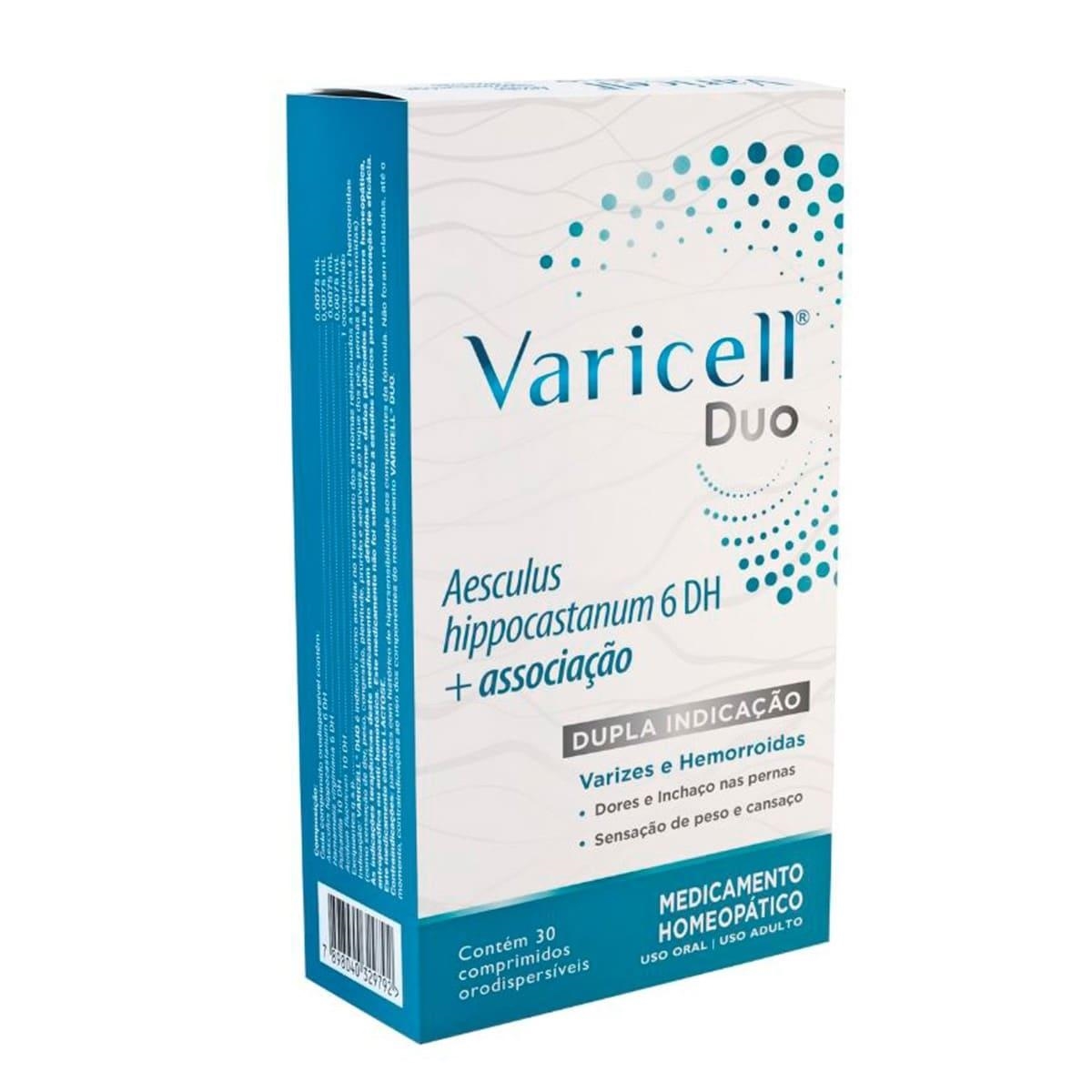 Varicell Duo Aesculus Hippocastanum 6 Dh + Associação 30 Comprimidos Na ...