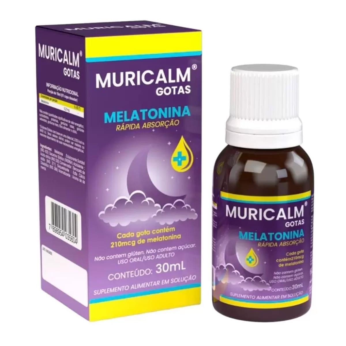 Melatonina Muricalm Gotas 210mcg 30ml Metalab Na Drogaria Primus