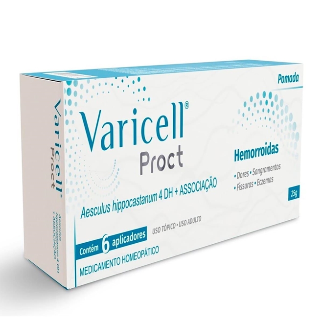 Varicell Proct Pomada 6 Aplicadores 25g Na Drogaria Primus