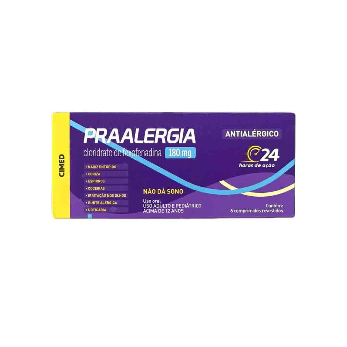 Praalergia 180Mg 6 Comprimidos Na Drogaria Primus