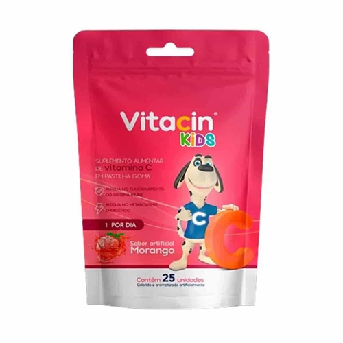 Vitacin Kids Sabor Morango 25 Unidades Na Drogaria Primus