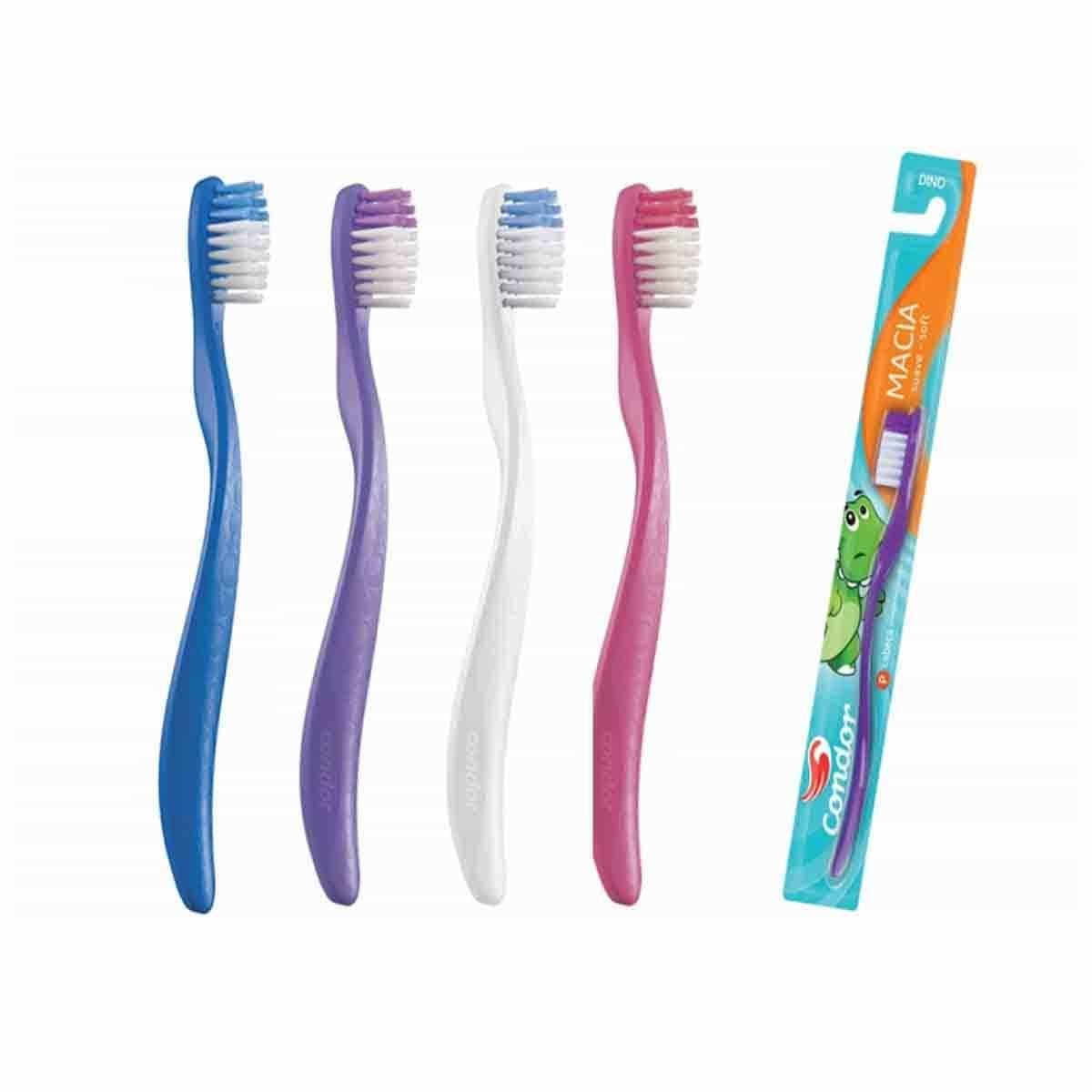 Escova Dental Infantil Condor Dinossauro Macia Na Drogaria Primus