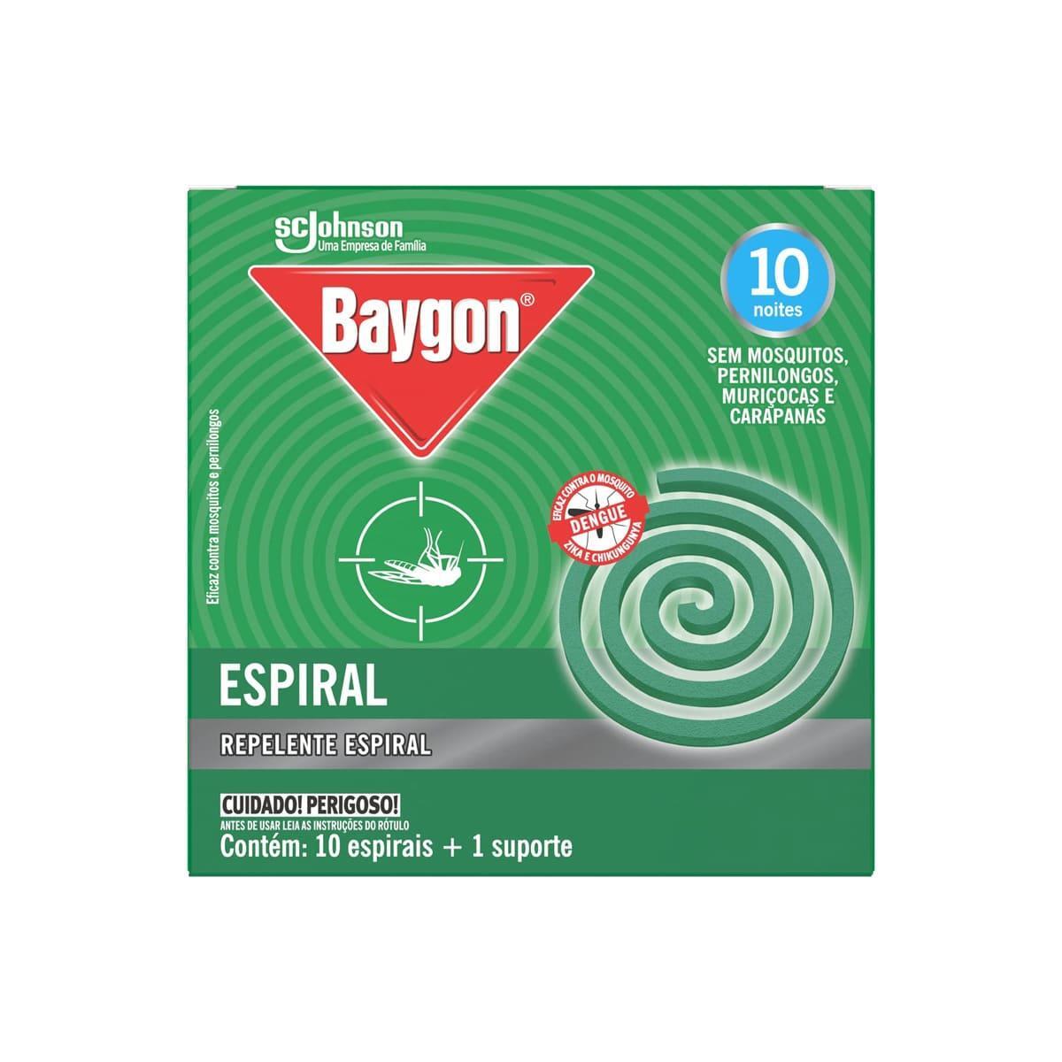 Repelente Baygon Espiral 10 Unidades Na Drogaria Primus