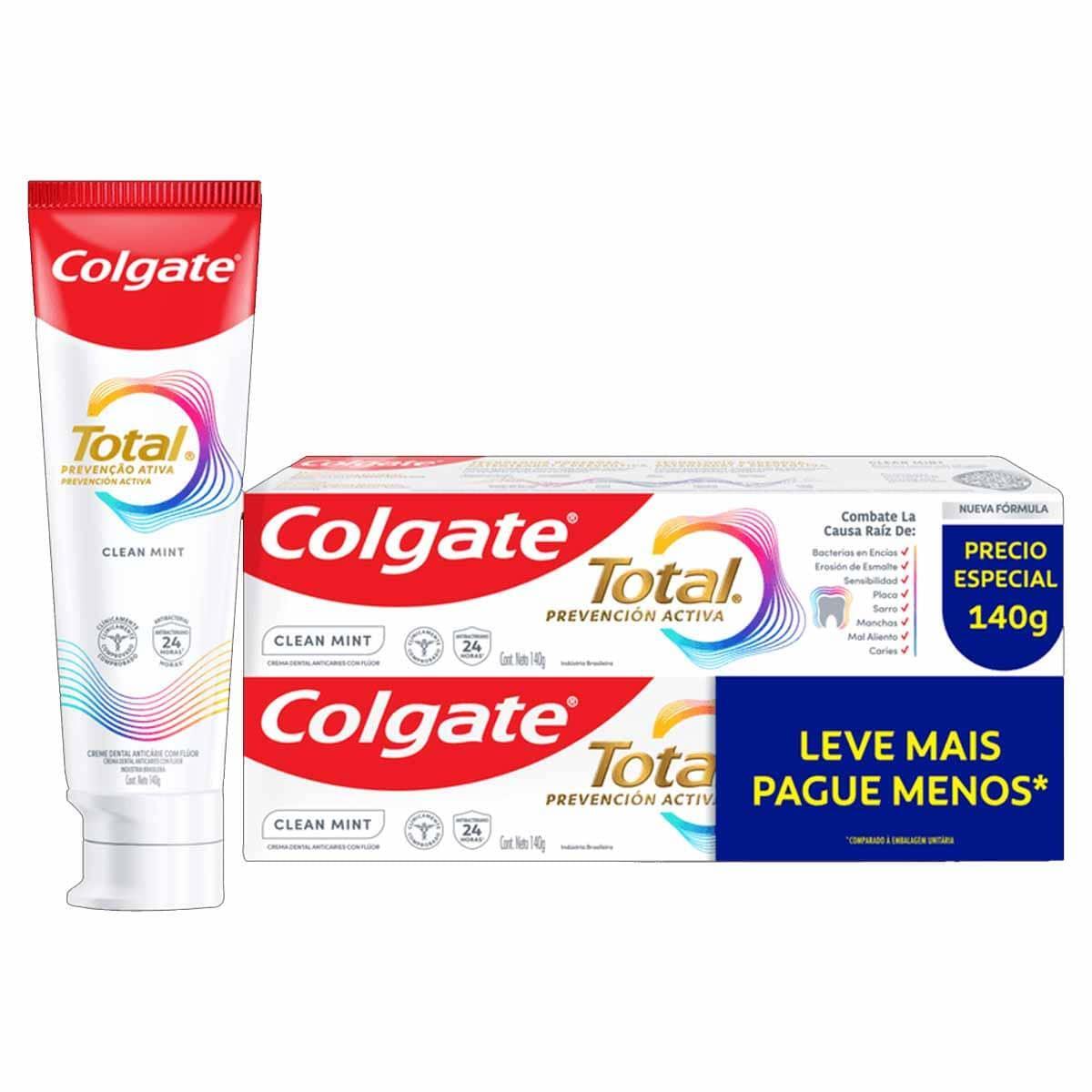 Kit Creme Dental Colgate Total 12 Clean Mint 2 Unidades 140g Cada Na Drogaria Primus