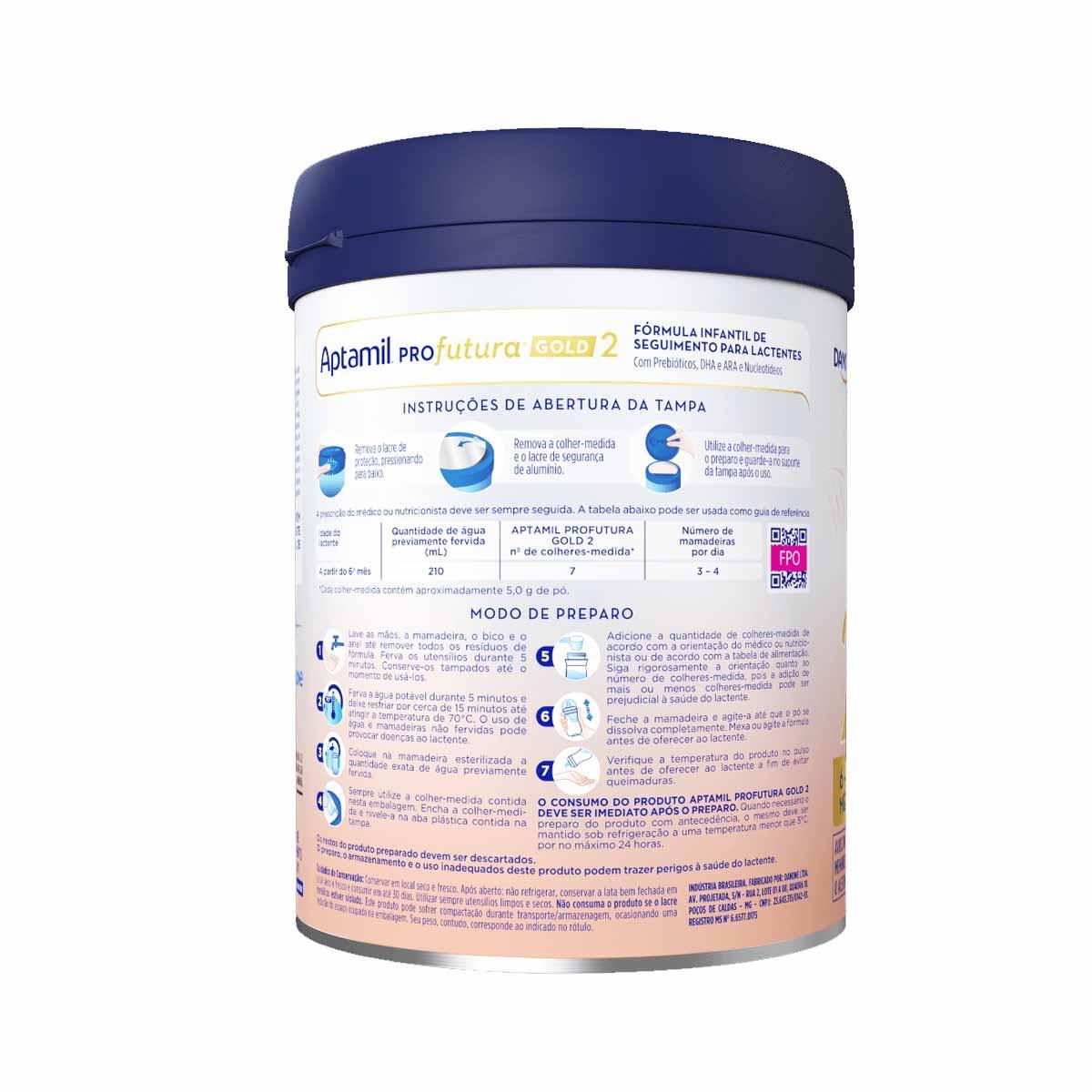 Fórmula Infantil Aptamil 2 Profutura Gold 800g Na Drogaria Primus