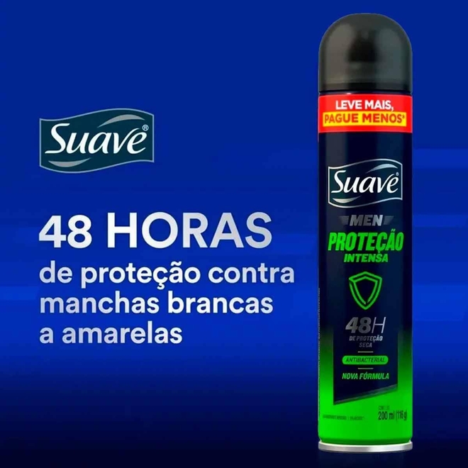 Desodorante Aerosol Suave Men Proteção Intensa 200ml Na Drogaria Primus