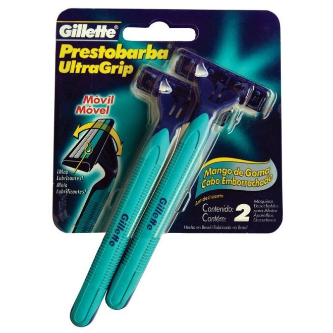 APARELHO DE BARBEAR PRESTOBARBA ULTRA GRIP MOVEL - 2 UNIDADES